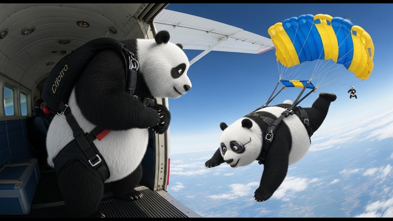 Skydiving with Animals: SkyPanda, SkyOtter & More! | Epic Backflips and ...