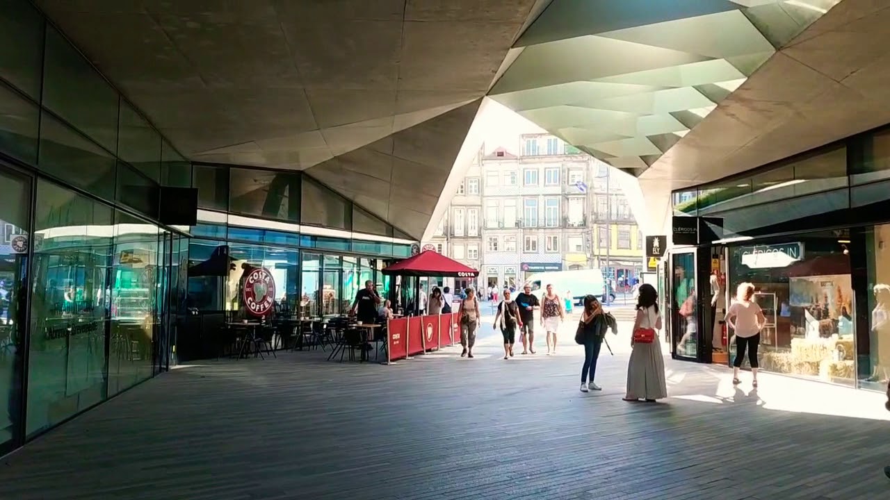 Trip to Porto Portugal (Costa coffee and city square) - YouTube