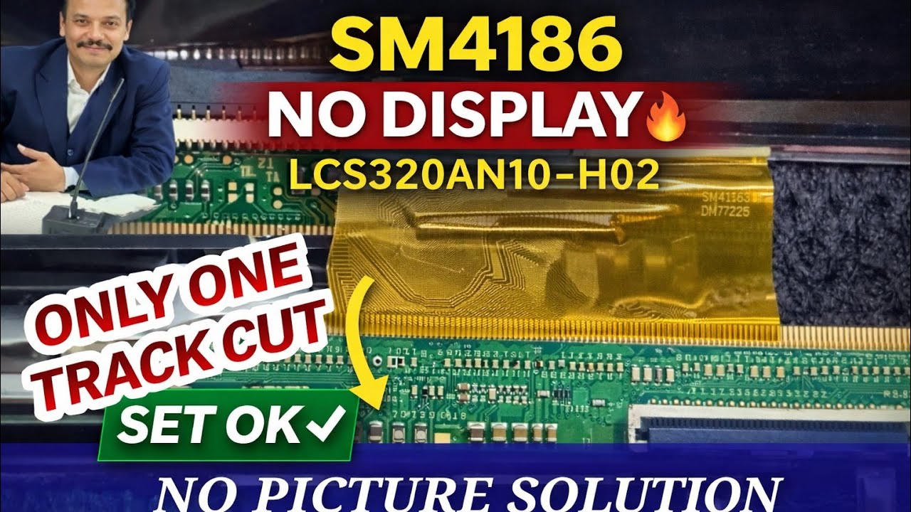 sm4186 ic blank display cut only one ckv line set ok | - YouTube
