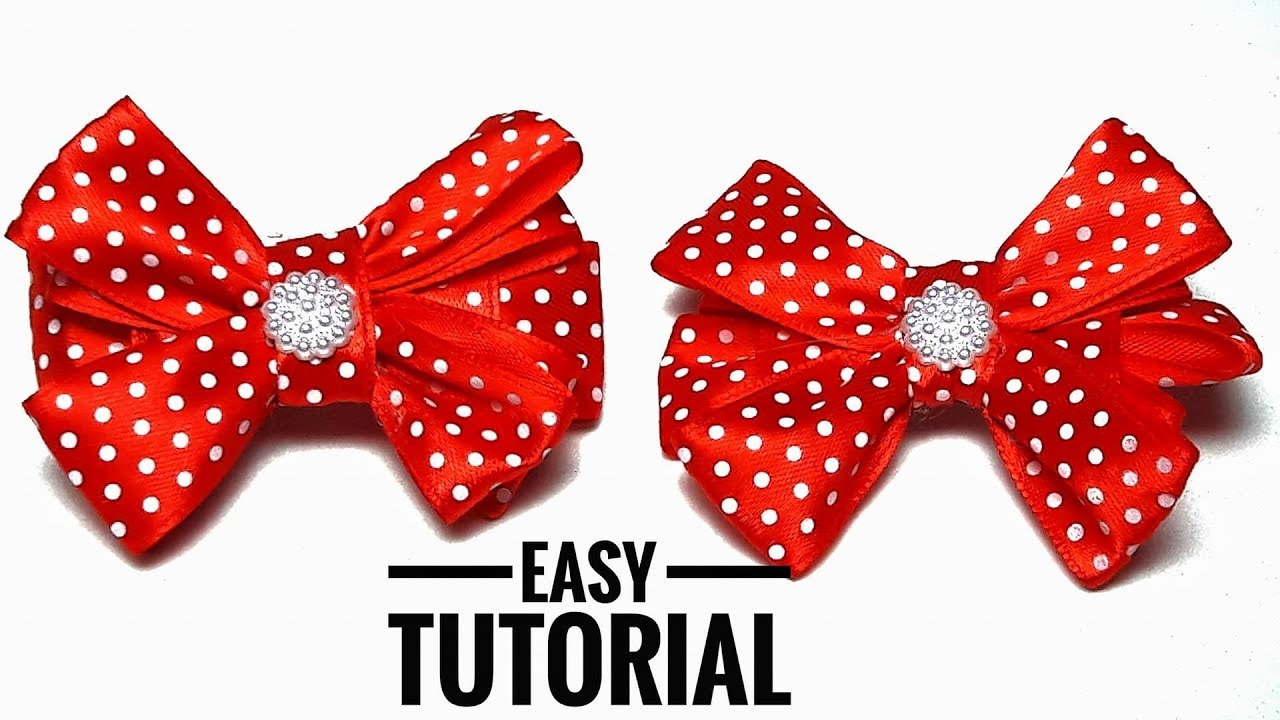 How To Make Cute Ribbon Bows - DIY Hair Bows Out Of Satin Ribbons Easy ...