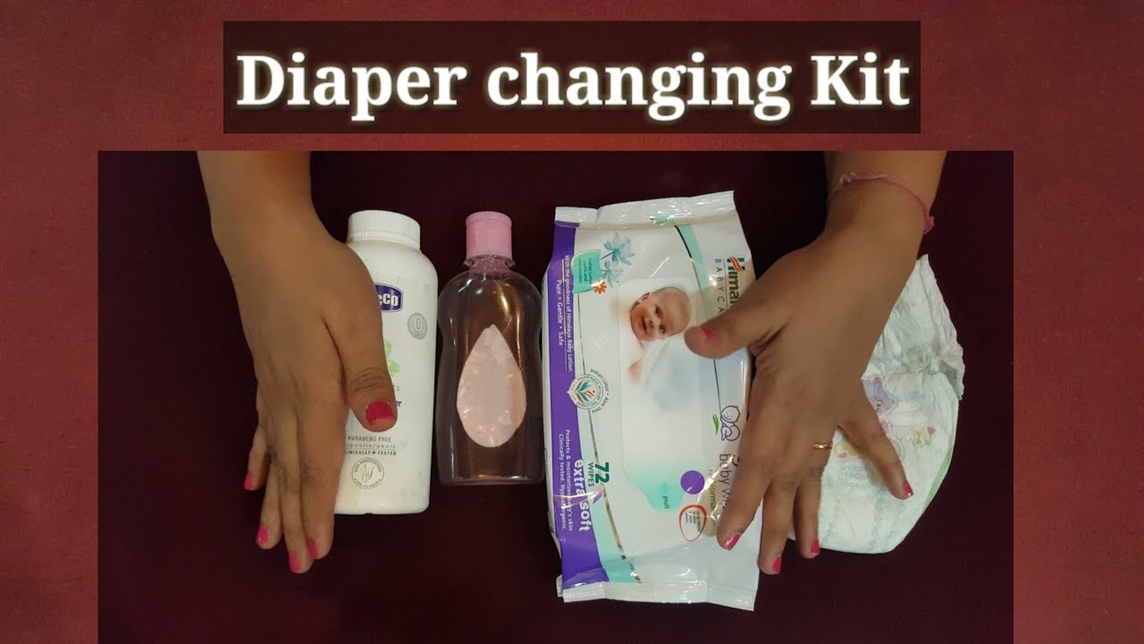 How to organise your baby's Diaper changing kit - YouTube