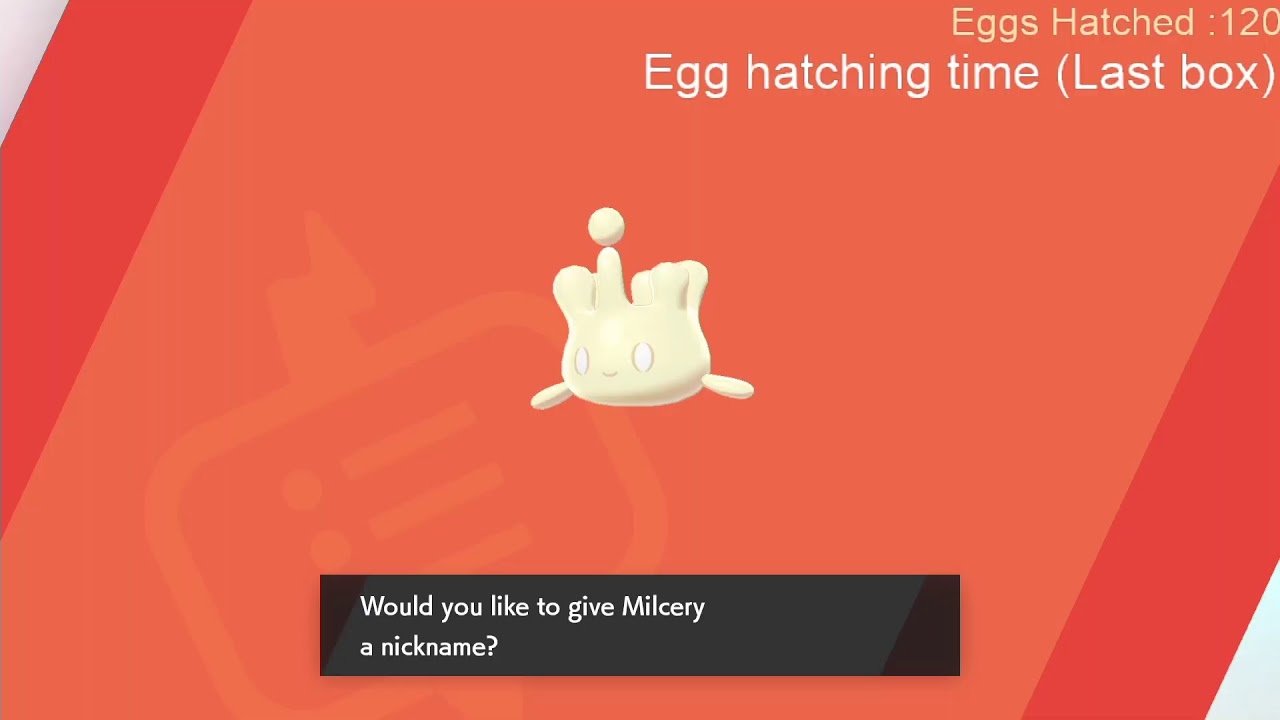 [Pokemon Sword] Egg Hatching Milcery for Shiny/6IV - YouTube