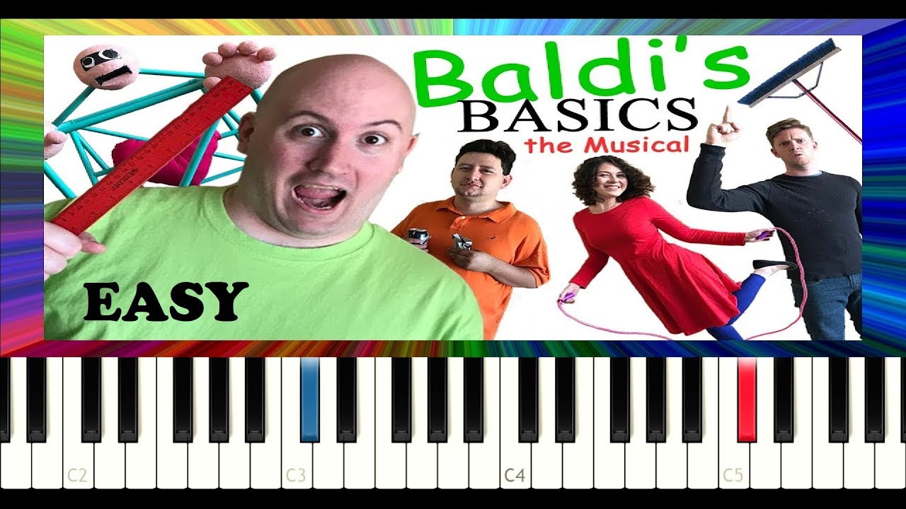 BALDI'S BASICS THE MUSICAL - Random Encounters (EASY Piano Tutorial ...