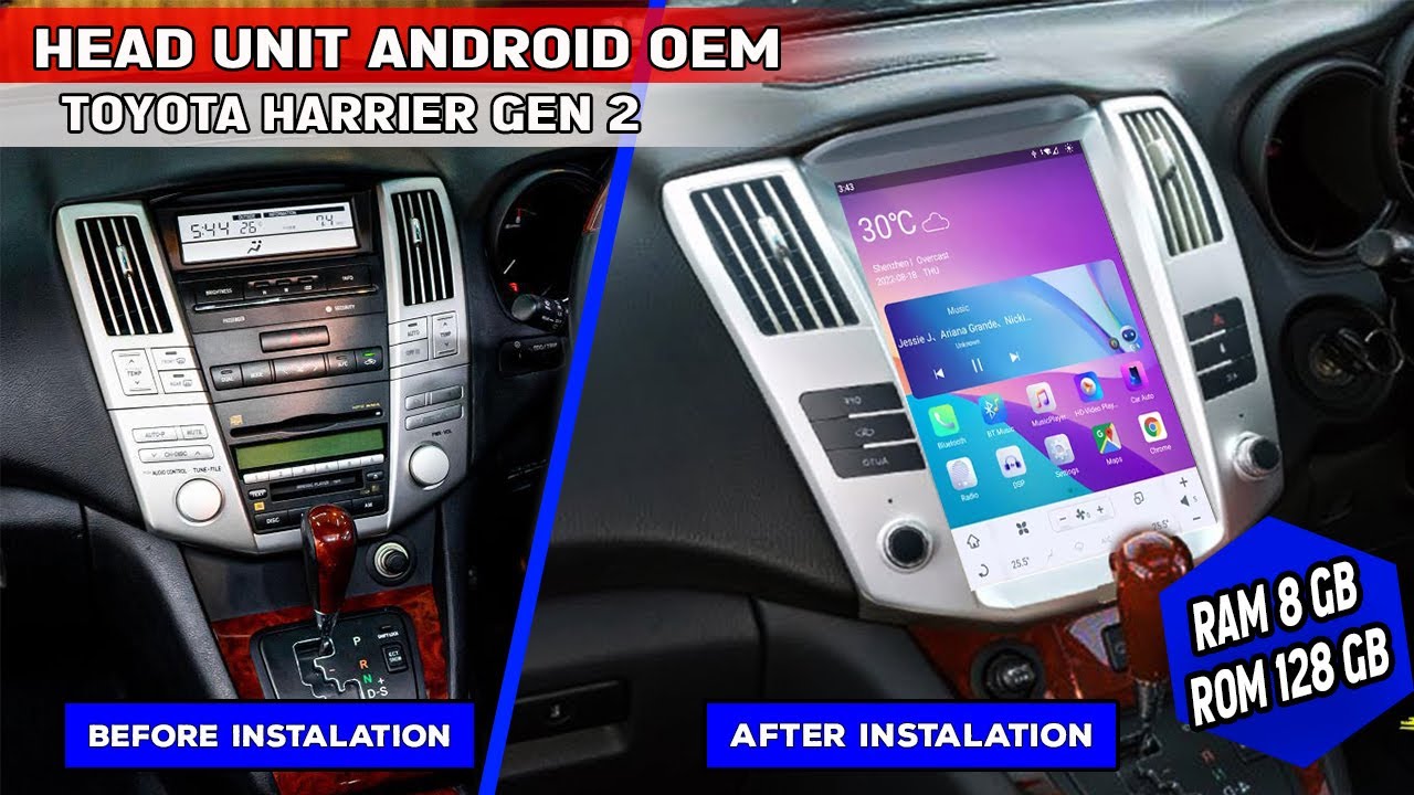 REKOMENDASI HEAD UNIT ANDROID TERBAIK UNTUK TOYOTA HARRIER GEN 2 - YouTube
