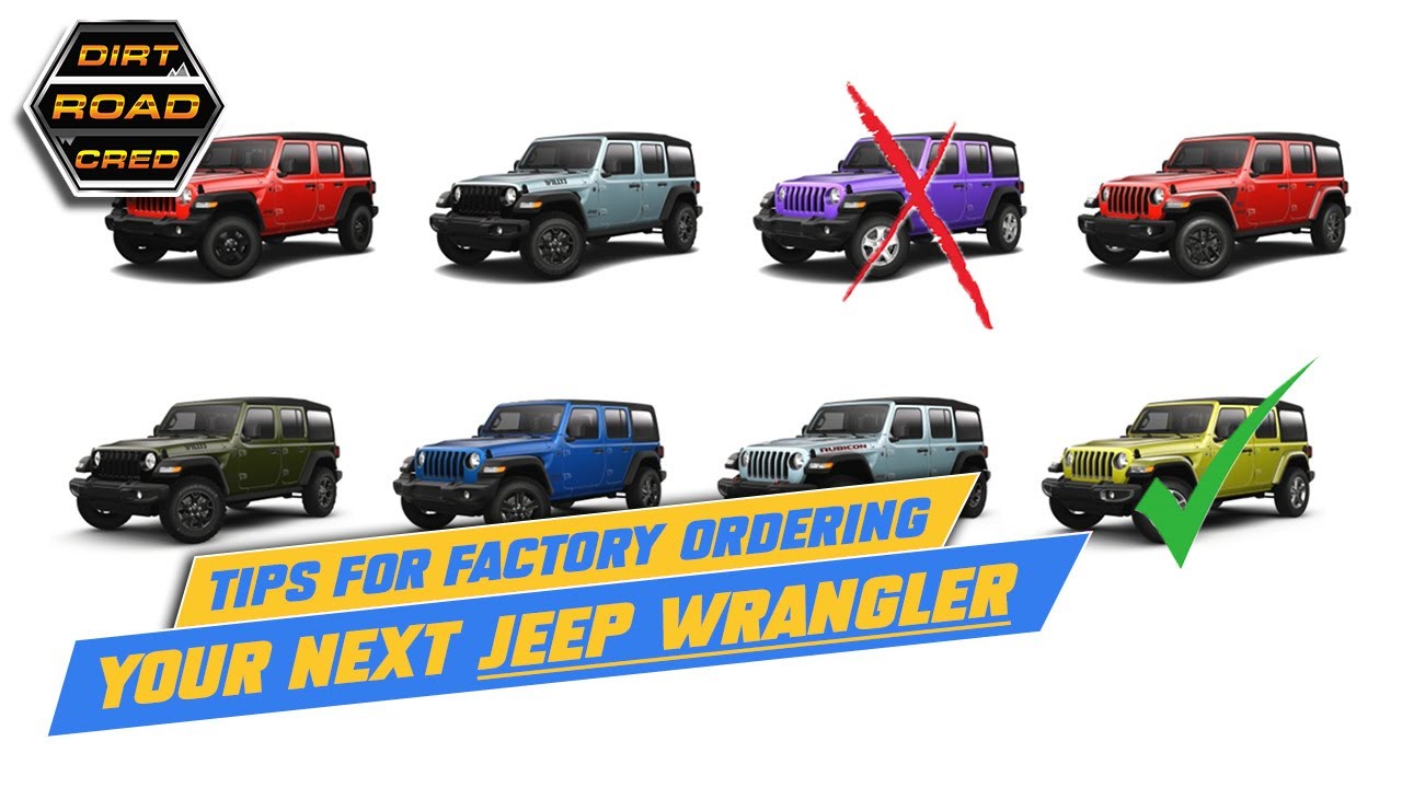 New Jeep Wrangler Factory Order Tips - YouTube