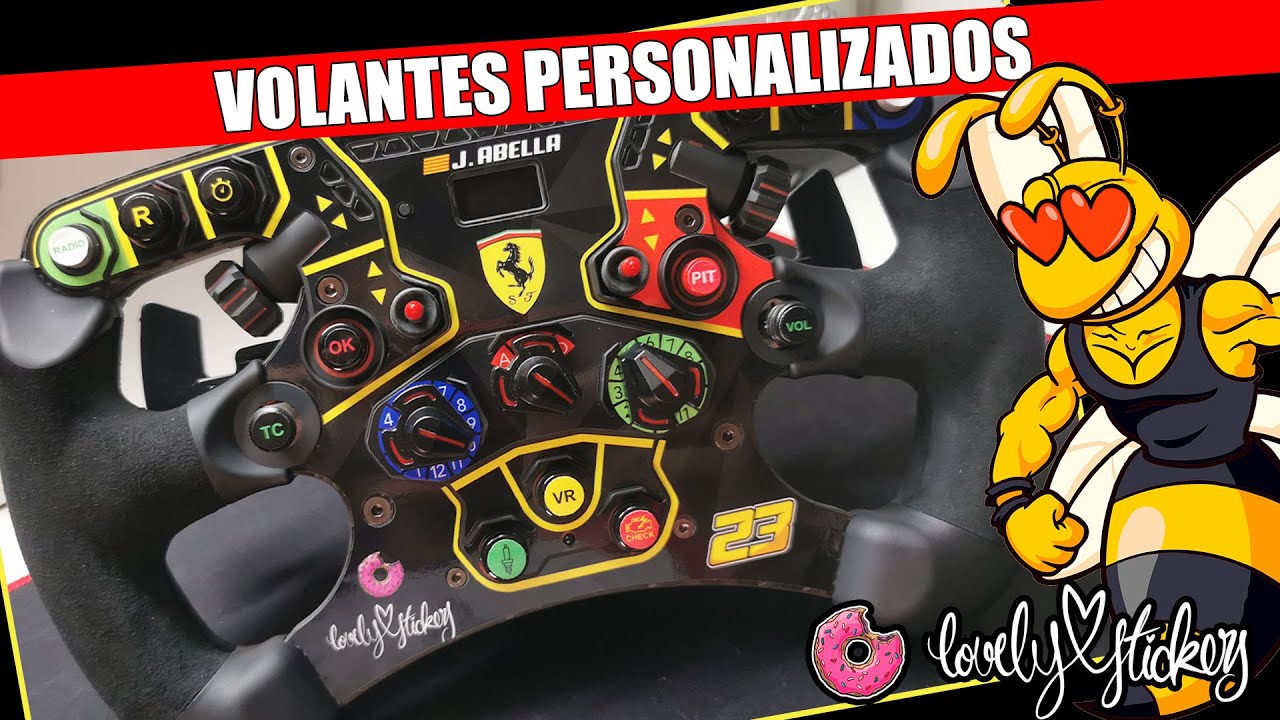 COMO PERSONALIZAR TU VOLANTE DE SIMRACING | 🍩Lovely Stickers - YouTube
