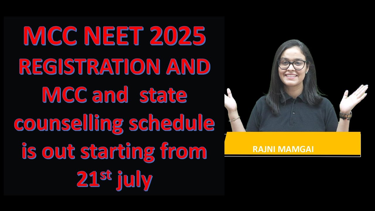 NEET counselling 2025 schedule | MCC and State counselling | #neet2025 ...
