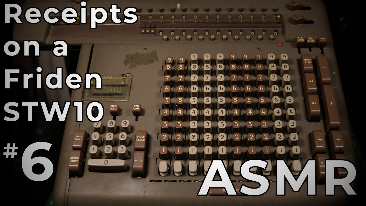 Receipts on a Friden STW10 #6 - YouTube