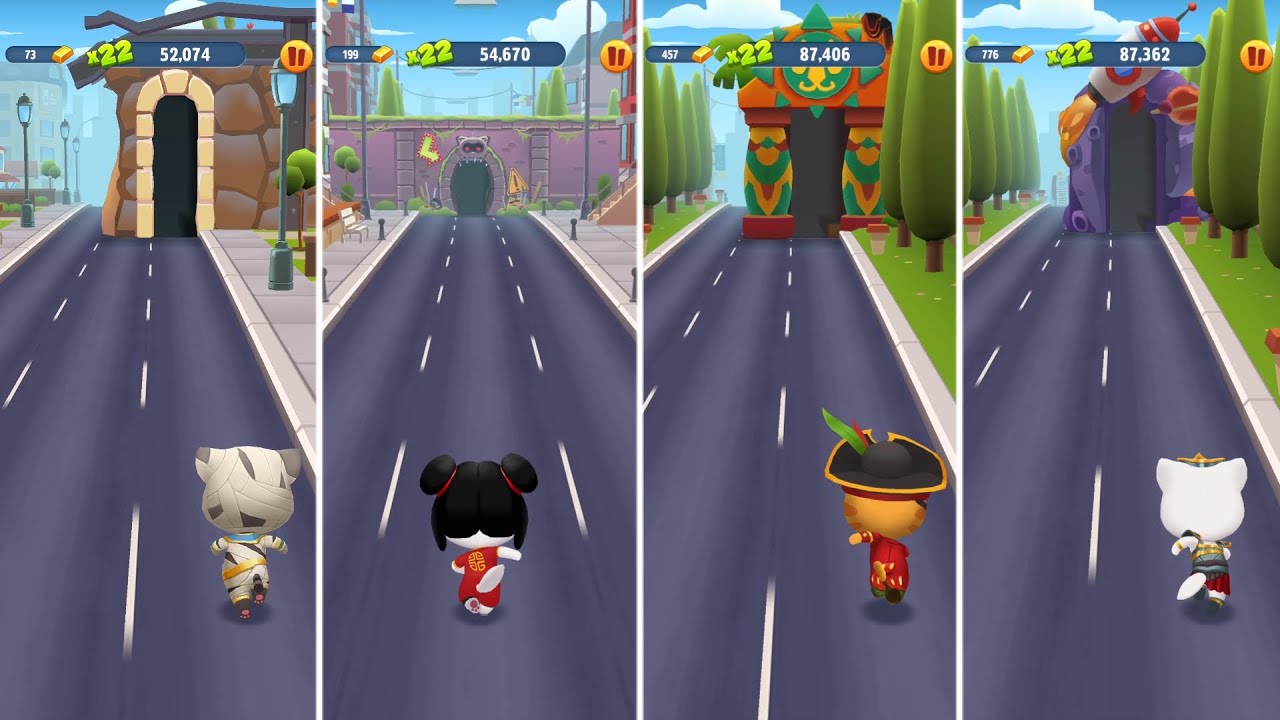 Talking Tom Gold Run: Mummy Tom,Lucky Angela,Pirate Ginger,Valkyrie ...