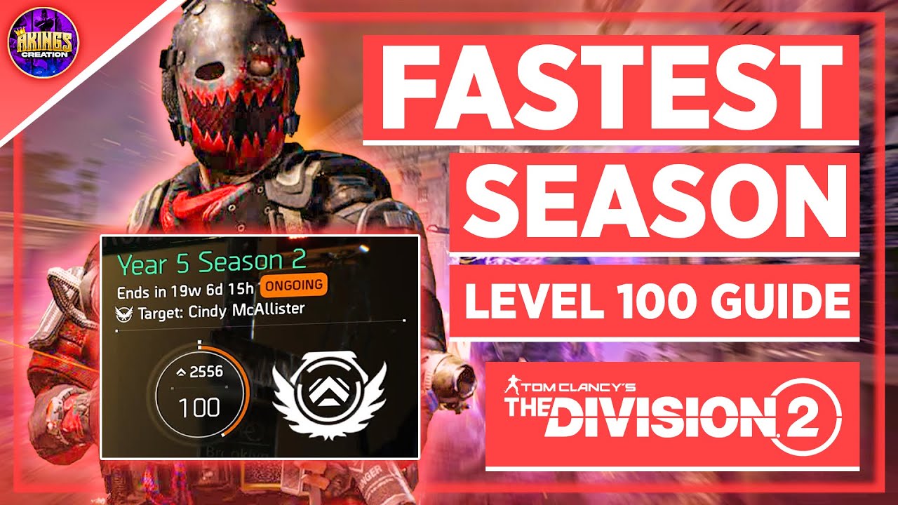 Division 2 New Season Level 100 Achieved in 5 Hours Solo! - YouTube