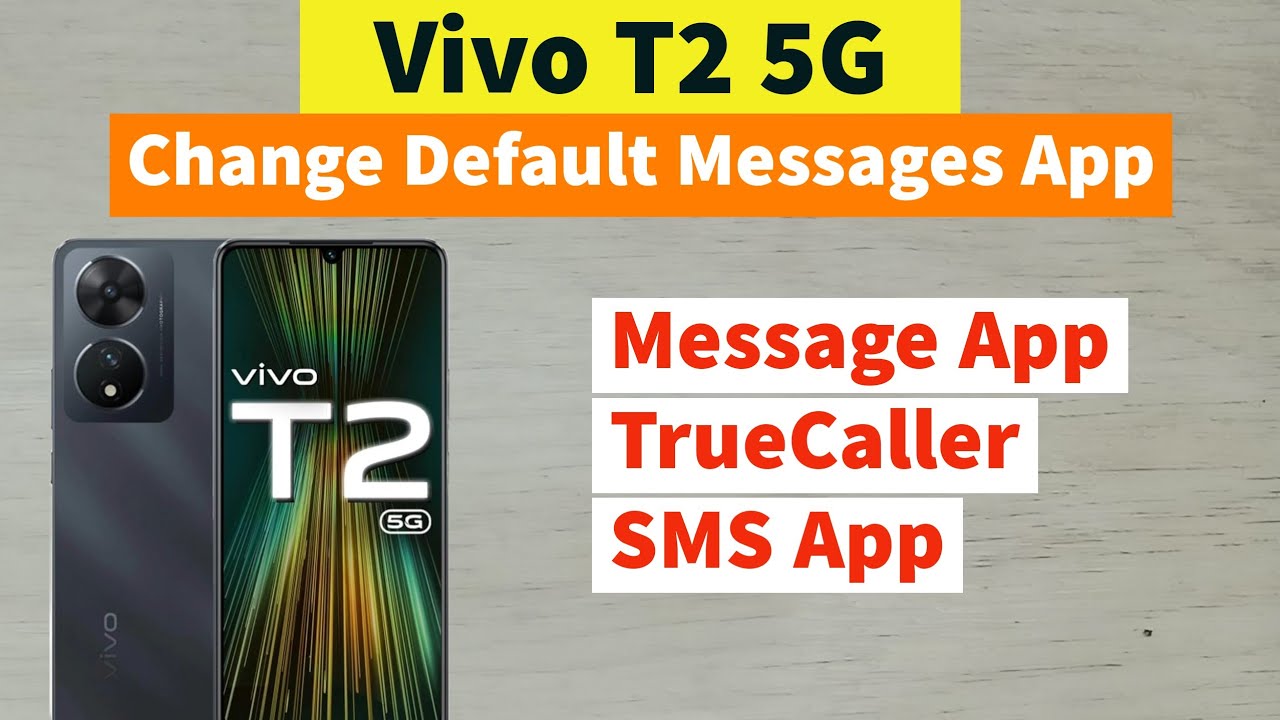 VIVO T2 5G : How to Change Default Messages or SMS App - YouTube