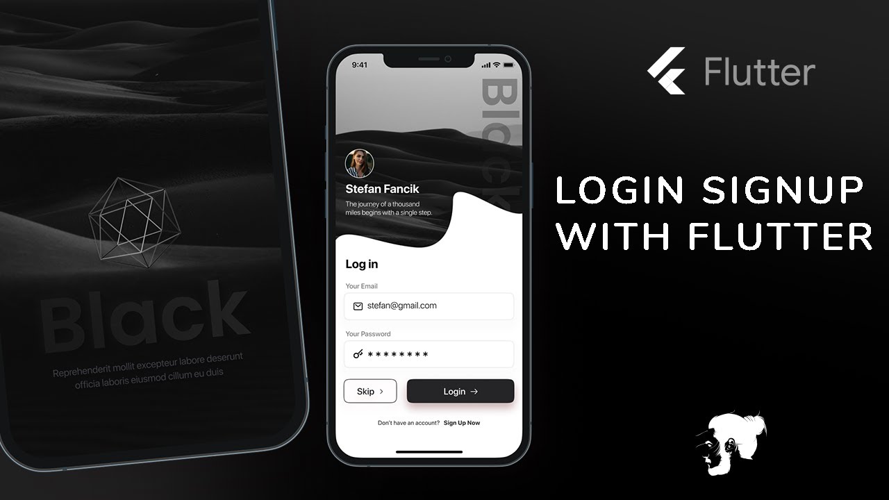 Flutter UI Login, Signup Page (D) بالعربي - YouTube