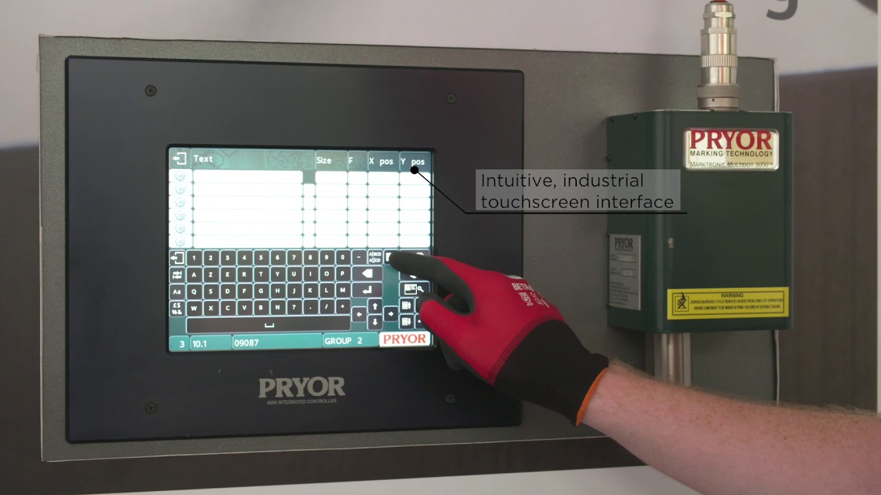 Panel-Mount, Touchscreen, Embedded Marking Controller - YouTube
