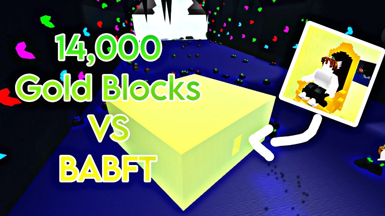 14k Gold Blocks V'S BABFT! - Roblox - YouTube