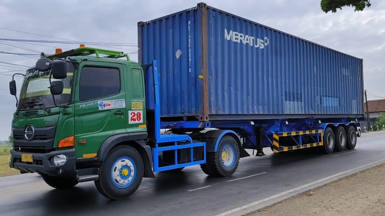 Truk Kontainer MERATUS Hino 500 FG 235 TH, Truk Kontainer Tribal, Long ...