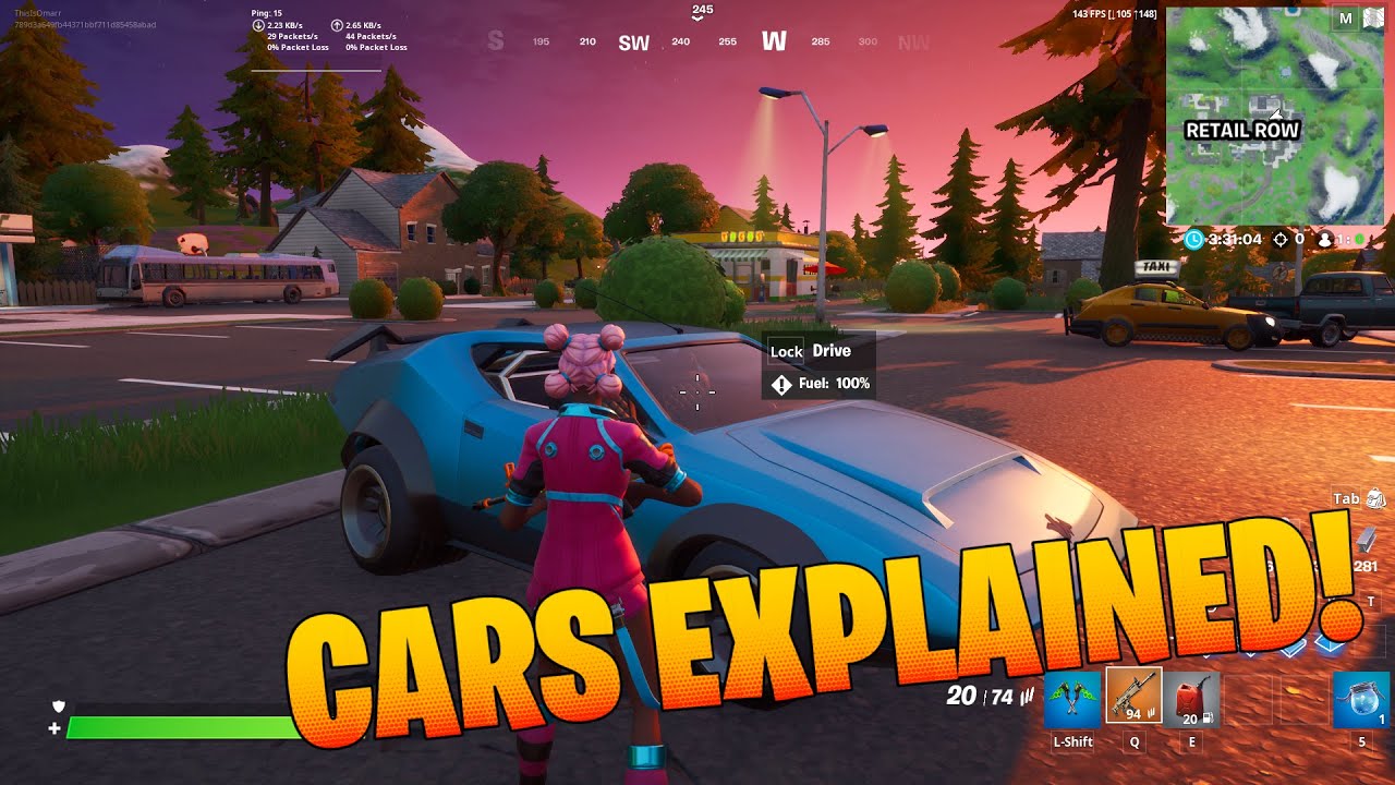HOW TO DRIVE CARS IN FORTNITE, CHAPTER 2 SEASON 3, FORTNITE - YouTube