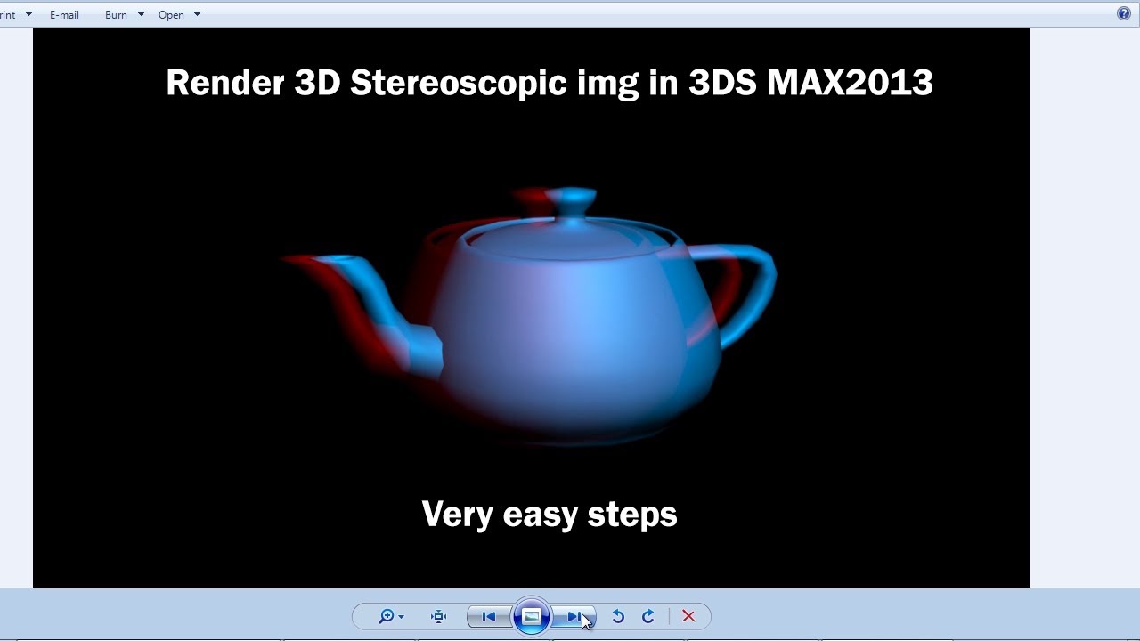 3D Stereoscopic(Anaglyph/side by side) Rendering in max2013 - YouTube