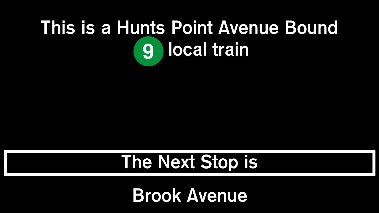 ᴴᴰ Custom 6 train announcements to Hunts Point Avenue - YouTube