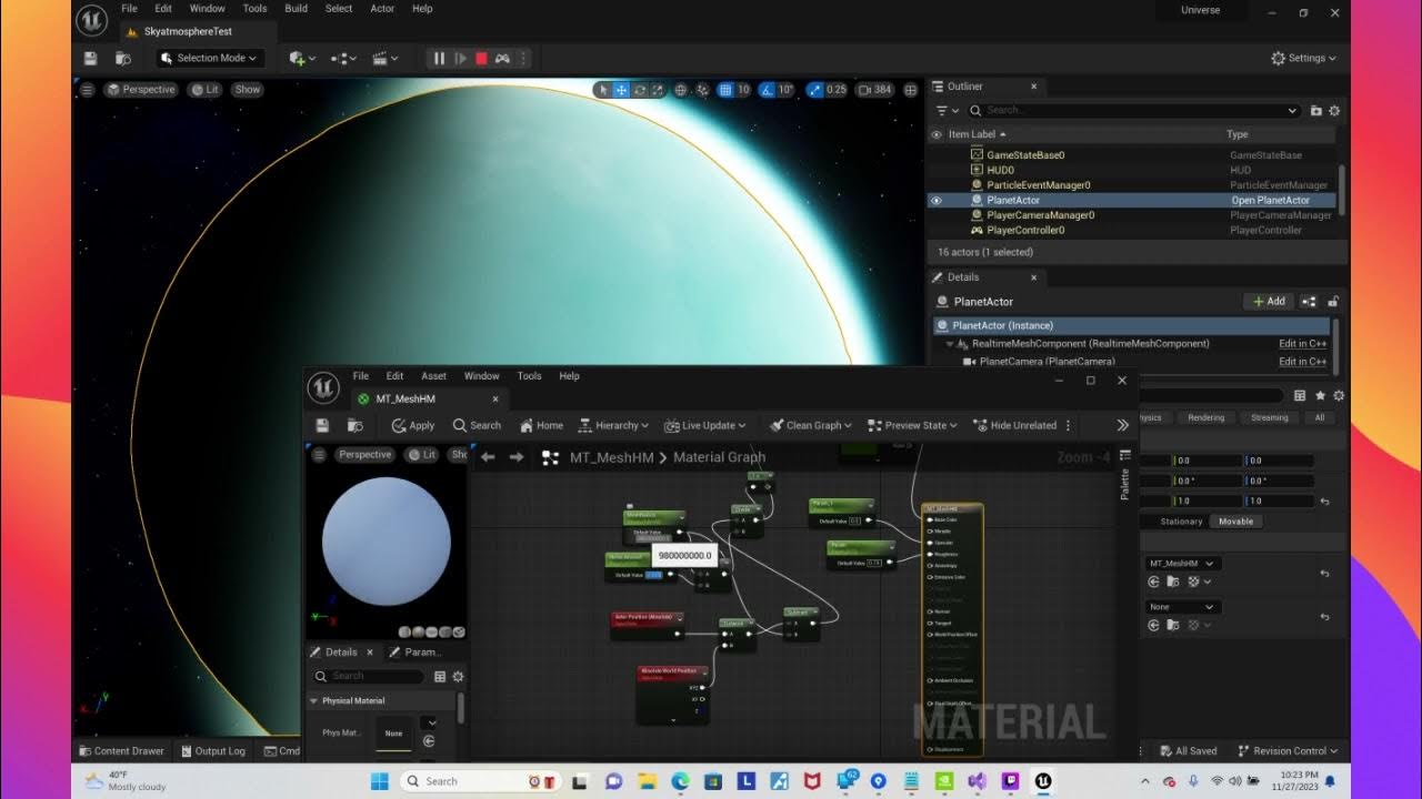 UE5.3 Procedural planet mesh. Integration with atmosphere. - YouTube