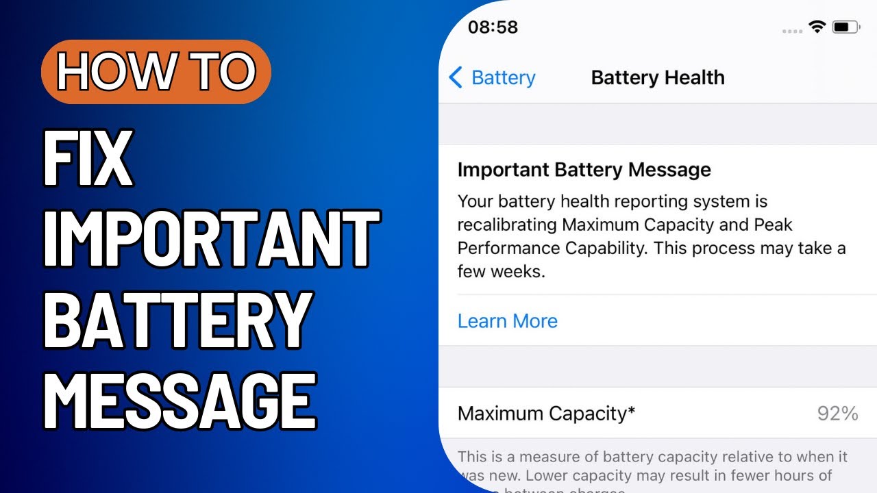 How To Fix Important Battery Message On iPhone (2024) - YouTube