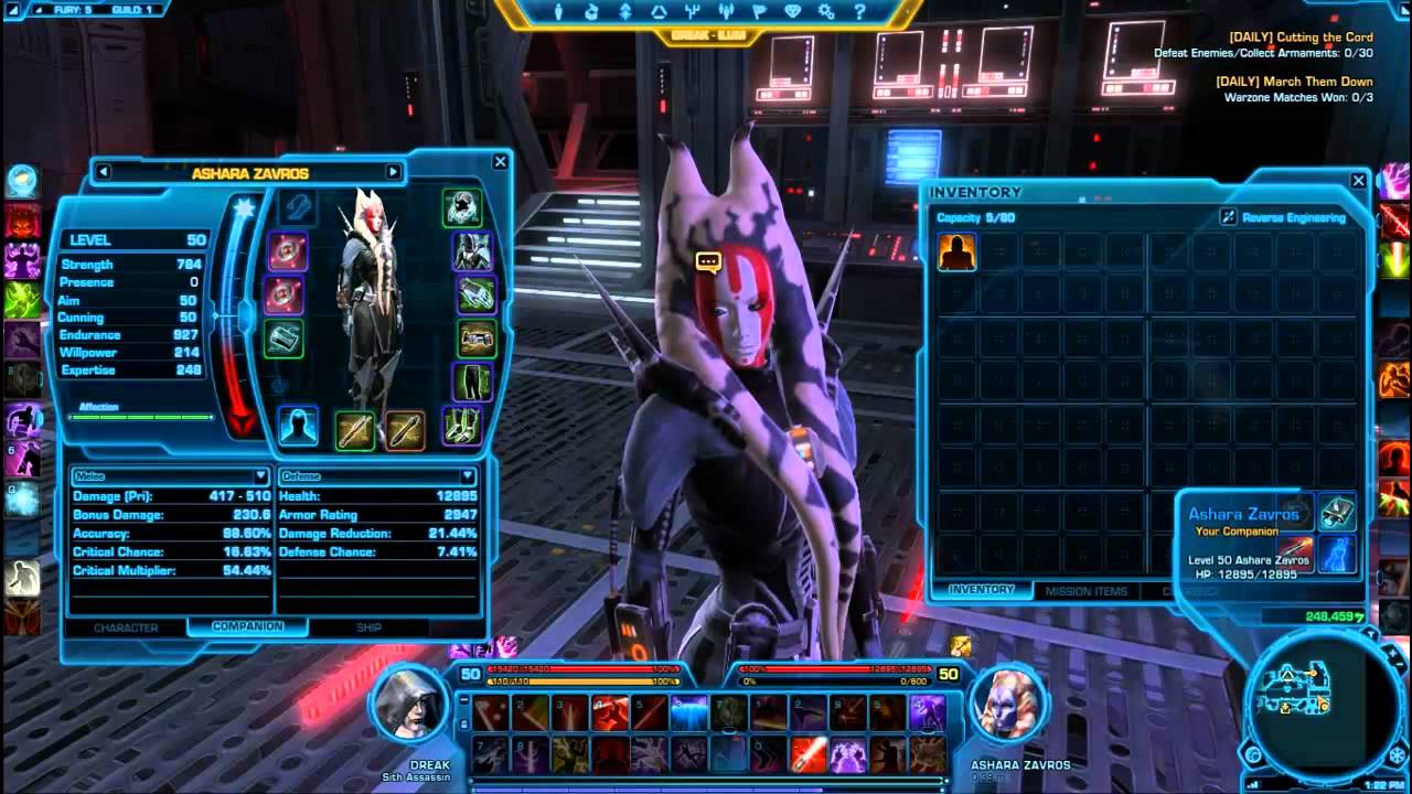 SWTOR: Ashara appearance customizations - YouTube