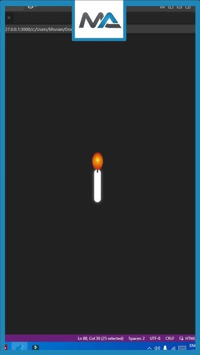 🔥 Mind-Blowing Candle Flame Effect with HTML & CSS! 🕯️ #shorts - YouTube