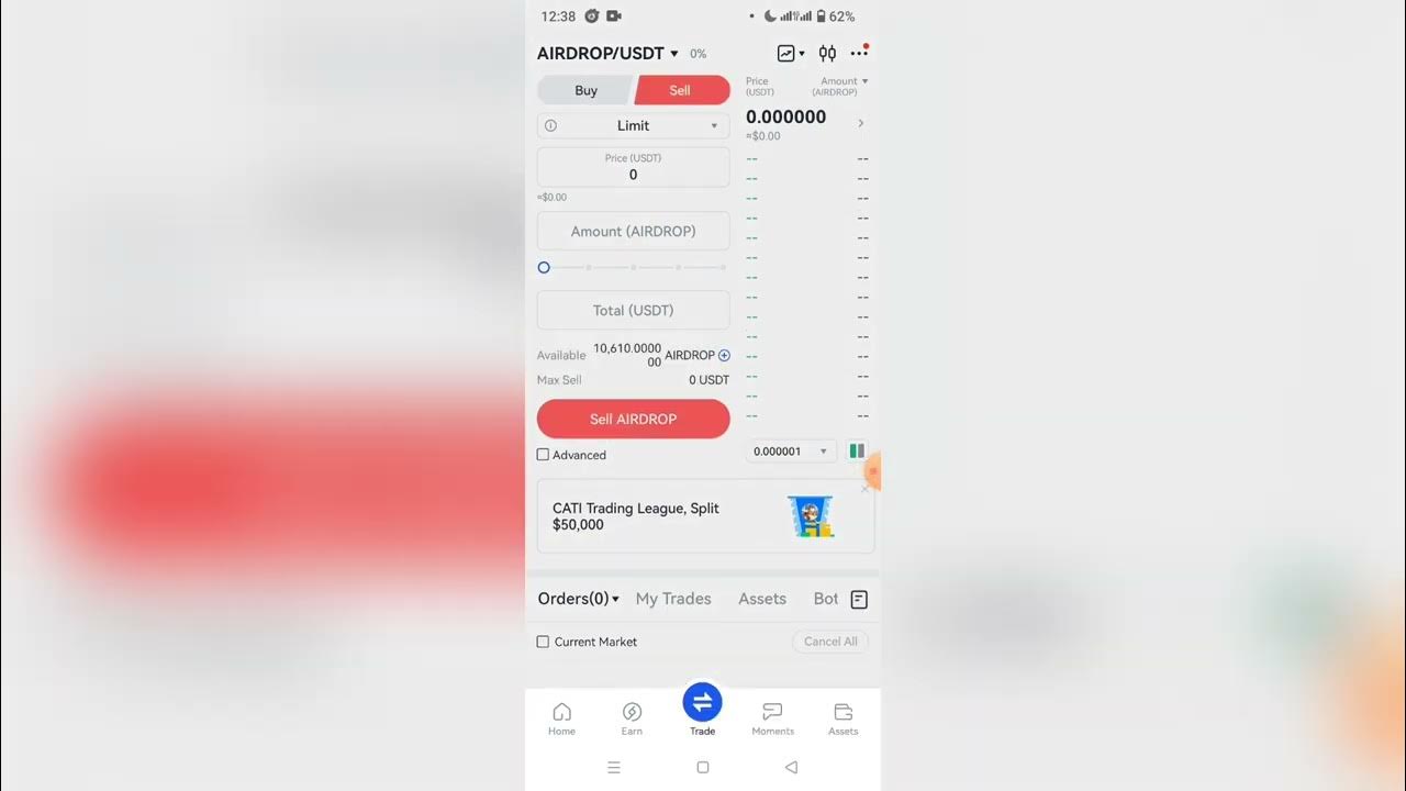 AIRDROP token sell on gate.io || airdrop convert usdt - YouTube