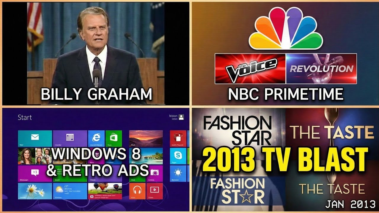 📺 2013 TV TIME MACHINE: Billy Graham, NBC Primetime & Retro Commercials ...