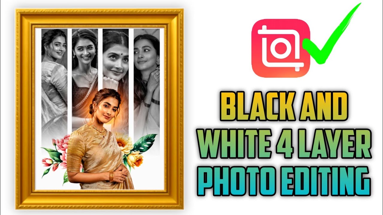 Instagram Trending 4 Layer Photo Frame Editing Inshot Tamil | Black and ...