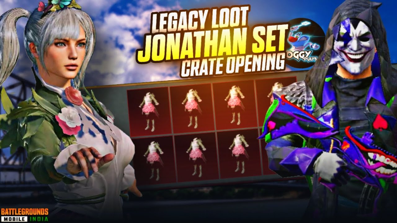 JONATHAN SET CRATE OPENING 🔱💀 || Legacy Loot Crate 💫 ️ || #bgmi ...
