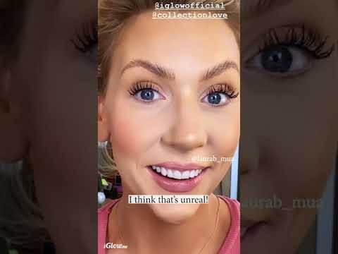 Laura B's lashes looked incredible after 8 weeks with iGlow lash serum