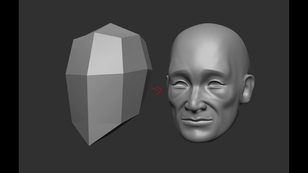Zbrush - Head Sculpt - General Approach - YouTube
