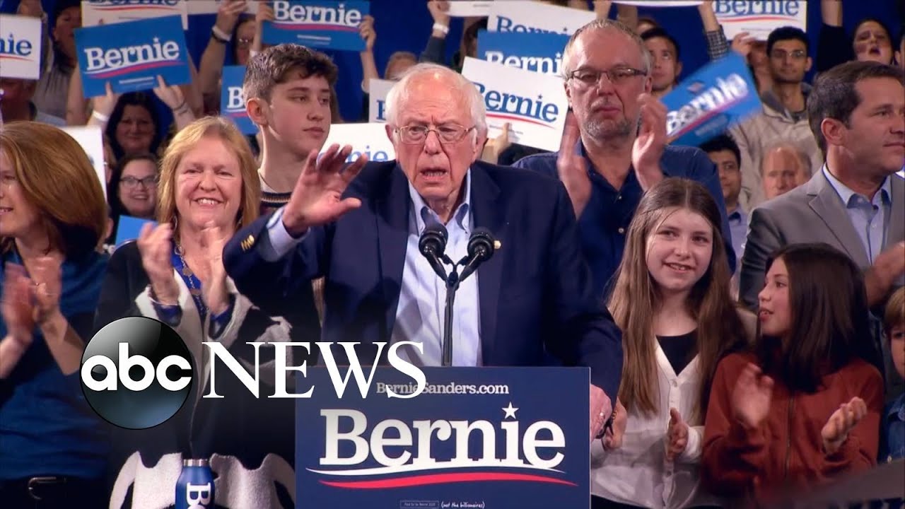 Bernie Sanders holds rally on Super Tuesday l ABC News - YouTube