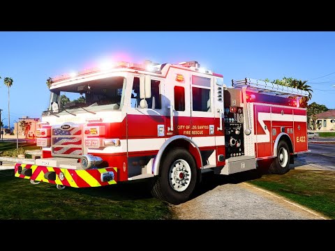[GTA 5 LIVE RESCUE ] FIVEM FIREFIGHTER SHIFT! | PIERCE ARROW XT ...