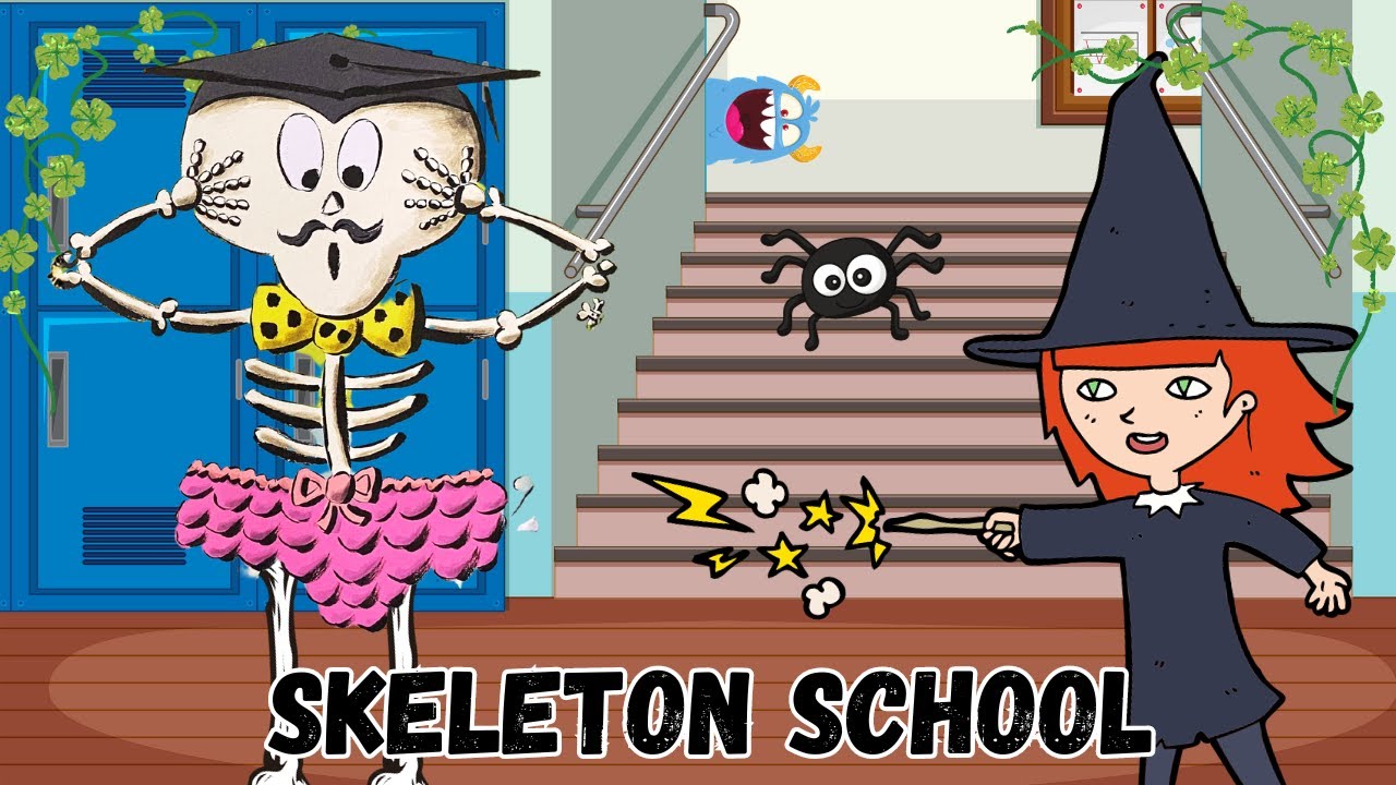 🎃 SKELETON SCHOOL Halloween Books Read Aloud 📚 Kids Books Read Aloud ...