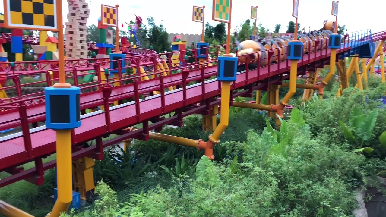 Slinky Dog Dash Entire ride from Bridge! - YouTube
