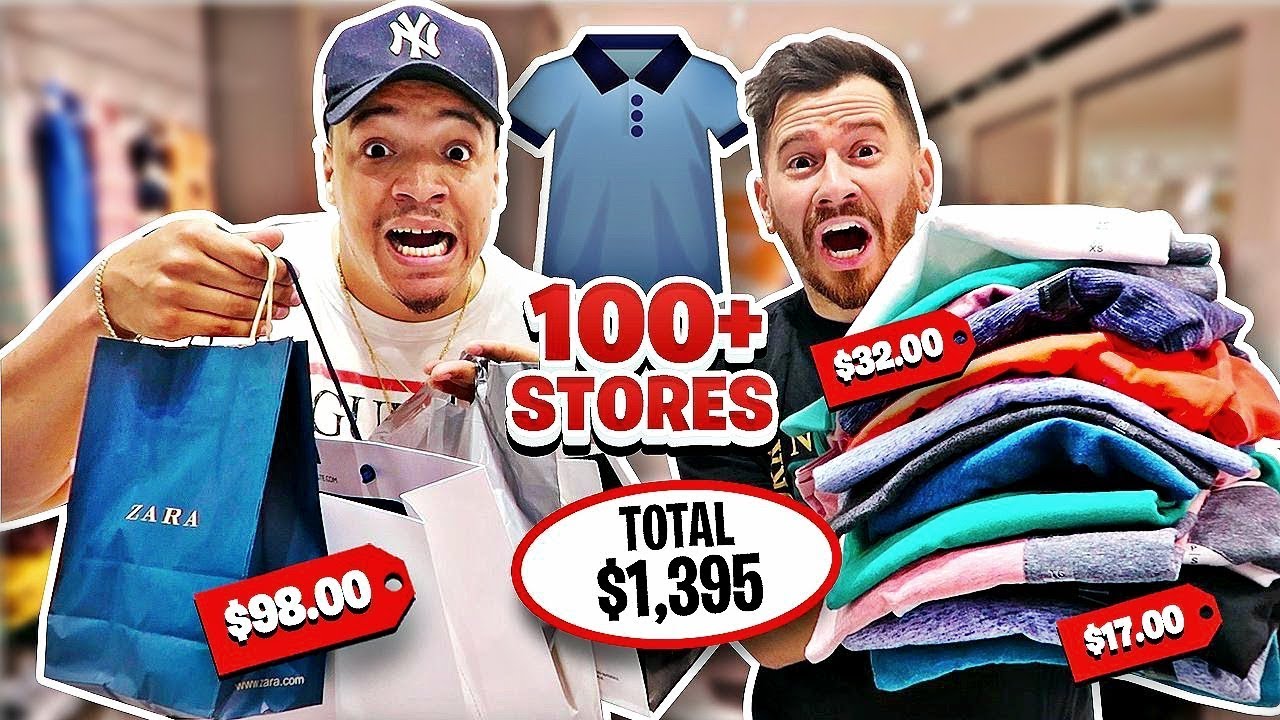 Buying A SHIRT From EVERY Store In The Mall!! (Impossible Shopping ...