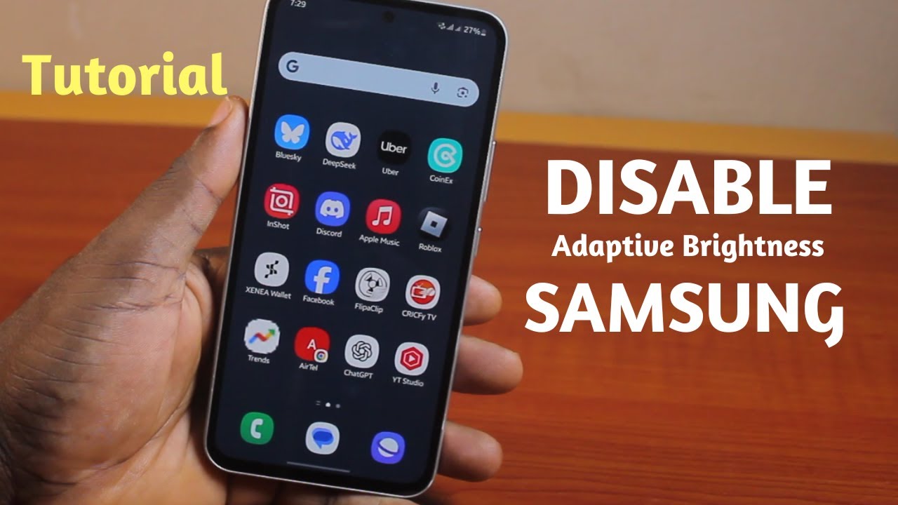 How to Turn Off Adaptive Brightness on Samsung A54 5G - YouTube