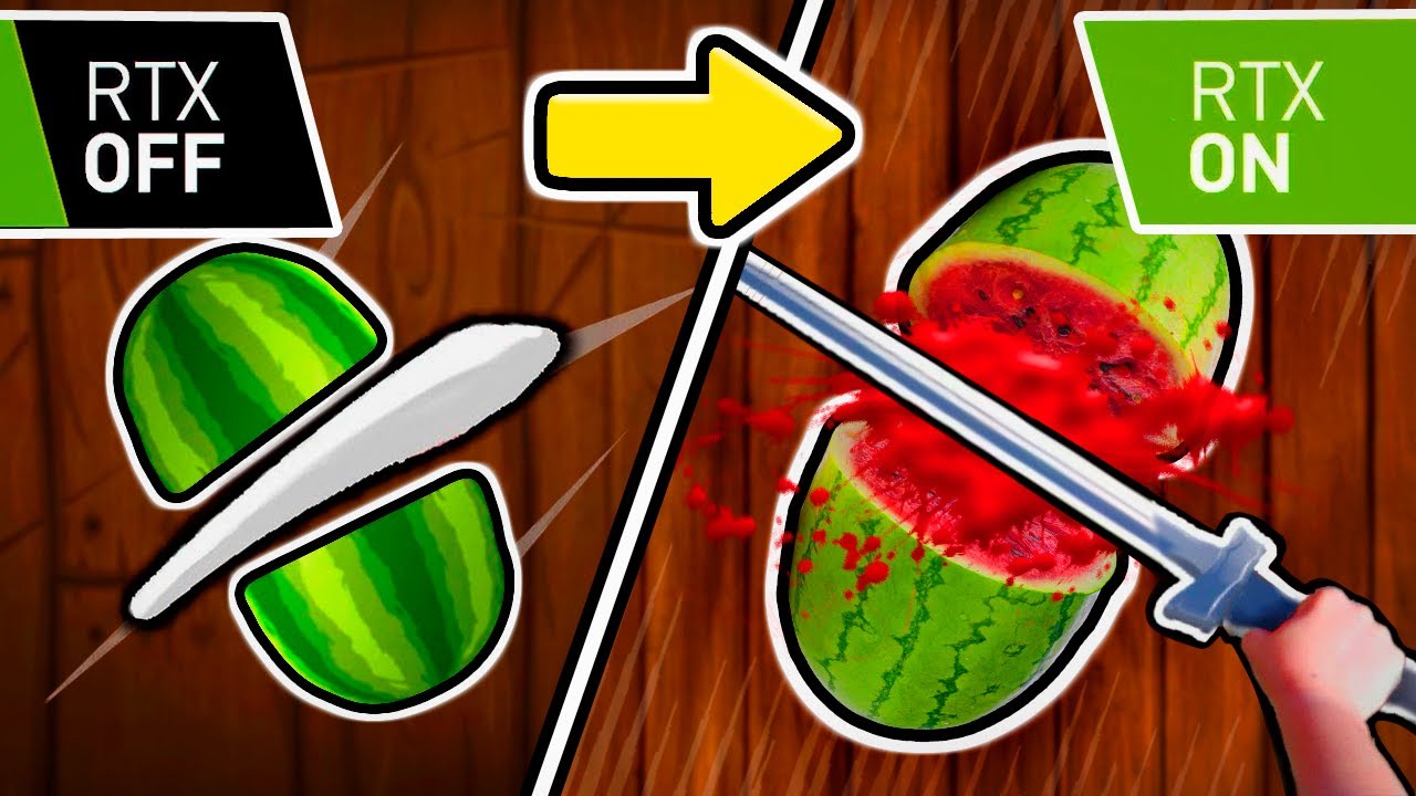 Hice FRUIT NINJA pero RTX (y destruirá tu pc…) - YouTube