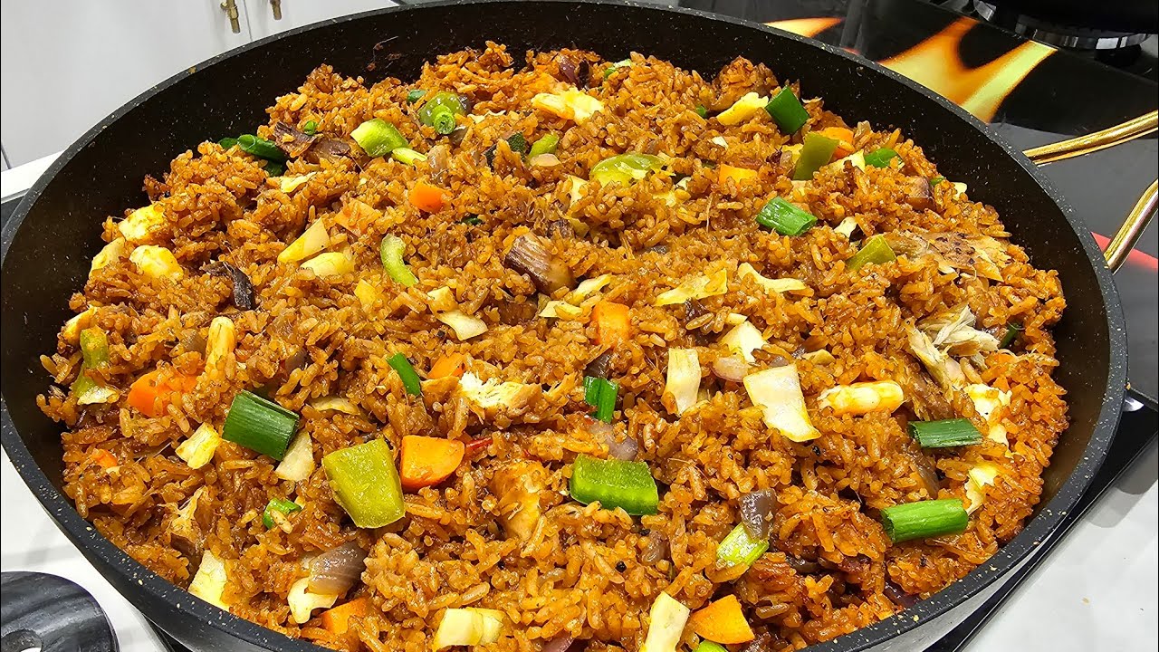 Assorted fish Jollof Rice Recipe - YouTube