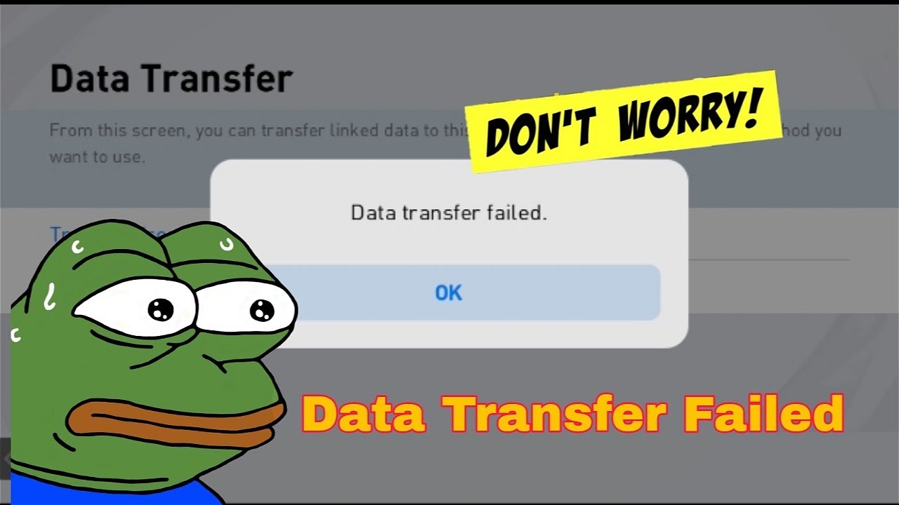 DATA TRANSFER FAILED | PES MOBILE 2021 | ISSUE RESOLVED | 100% WORKING ...
