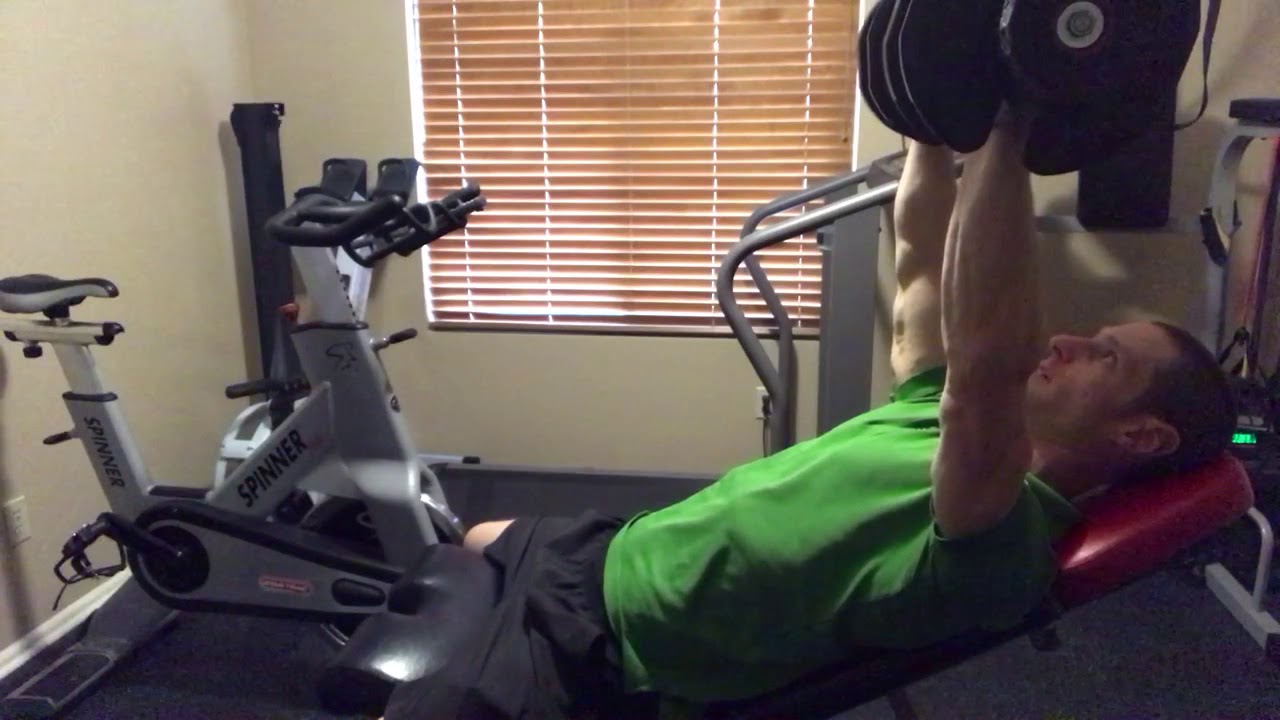 Dumbbell Incline Chest Press Pulse Demo - YouTube