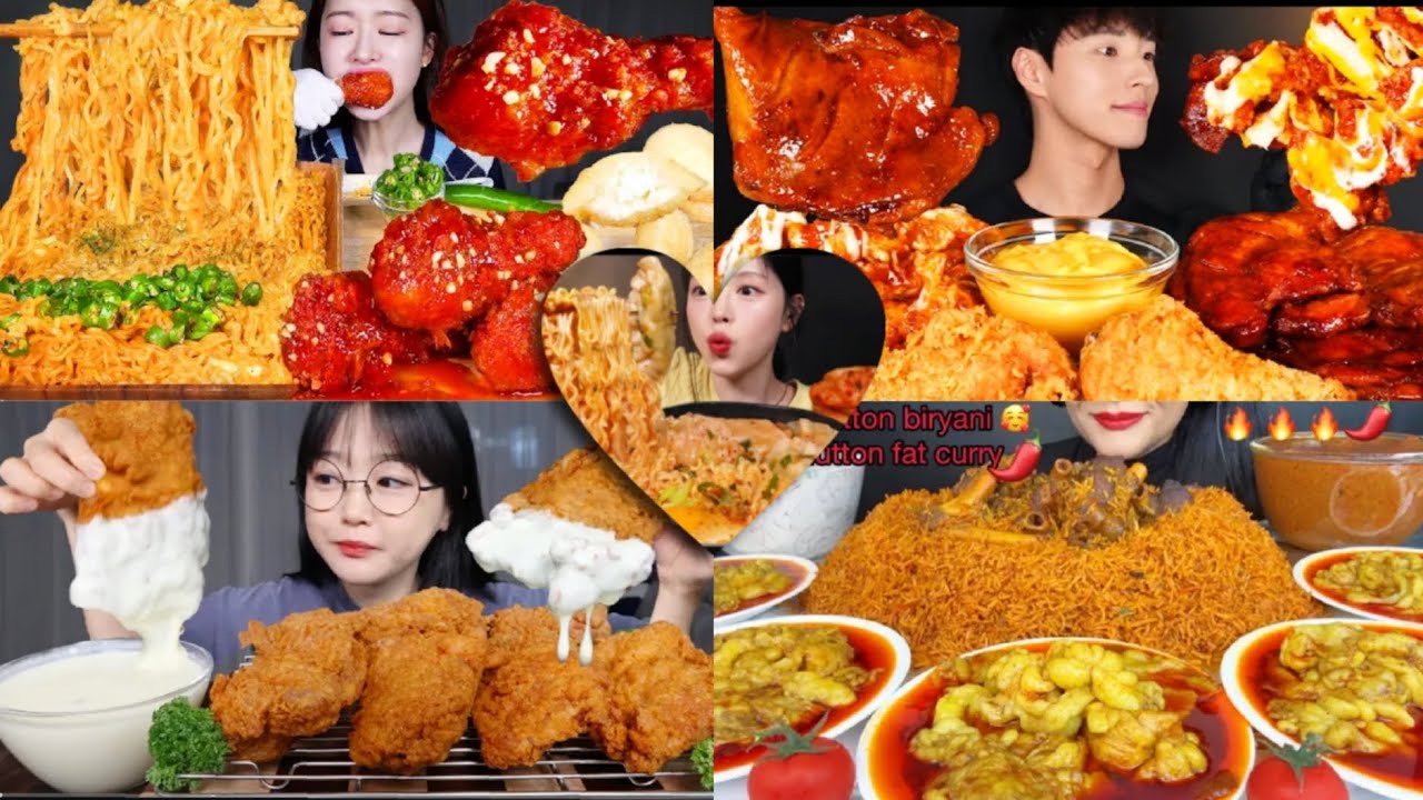 CHICKEN BBQ, BULDAK, FRIED CHICKEN, MUTTON, MUTTON FAT MUKBANG ...
