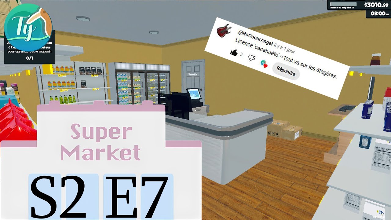 Supermarket Simulator S2 E7: Nouvelle Licence, Plus de Place, Help!🌟🏢🔄 - YouTube