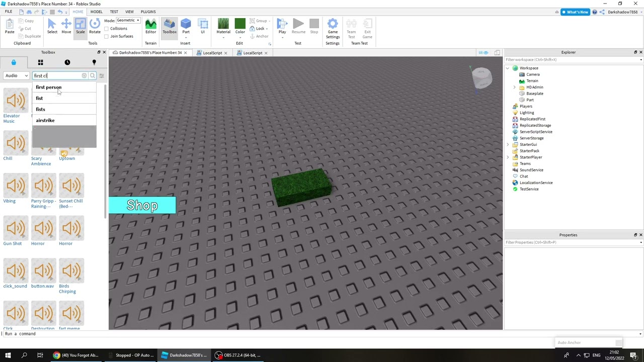 How to make your block skinny / small Roblox tutorial (Roblox Studio ...