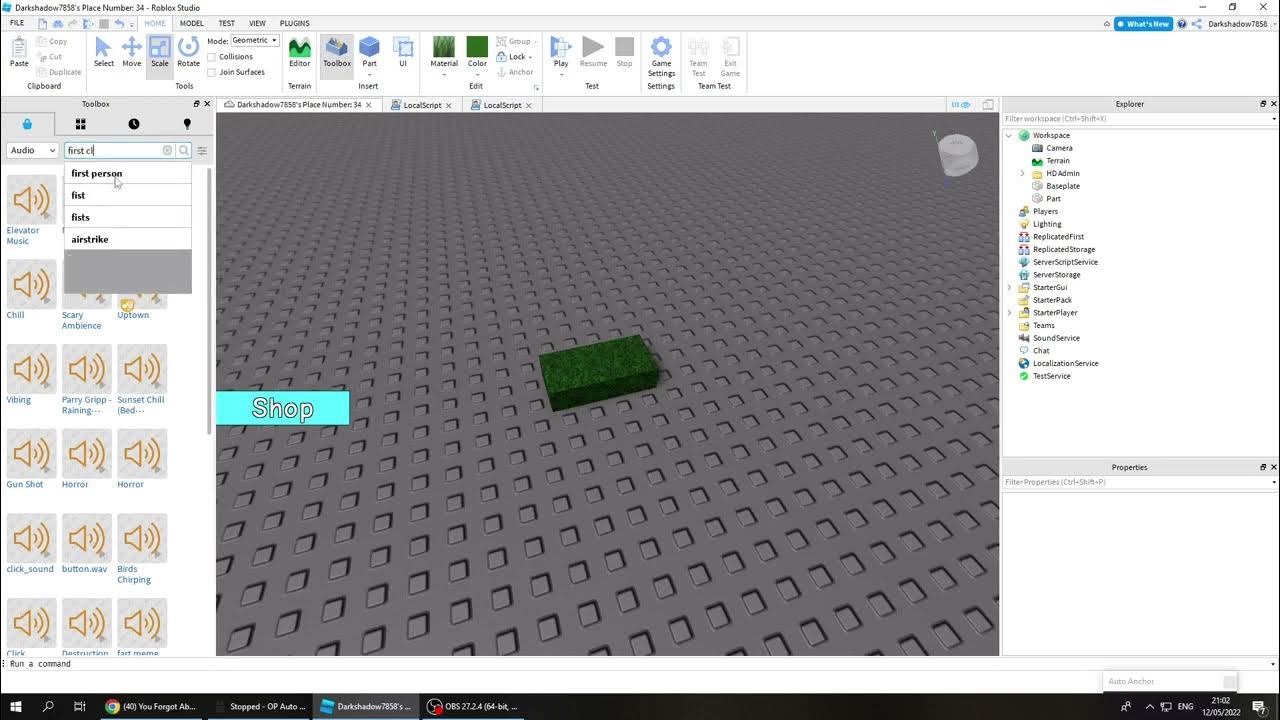 How to make your block skinny / small Roblox tutorial (Roblox Studio ...