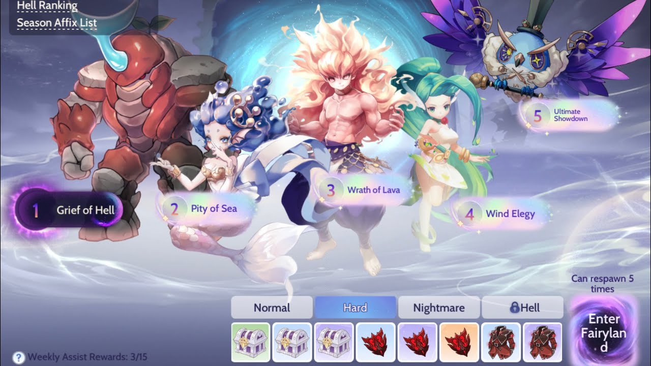 Nightmare Temple (Hard mode) - Water, Earth and Fire bosses assist runs ...