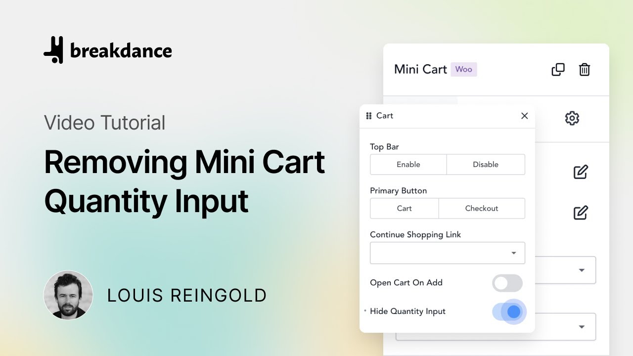 How To Disable Quantity Inputs In The WooCommmerce Mini Cart - YouTube
