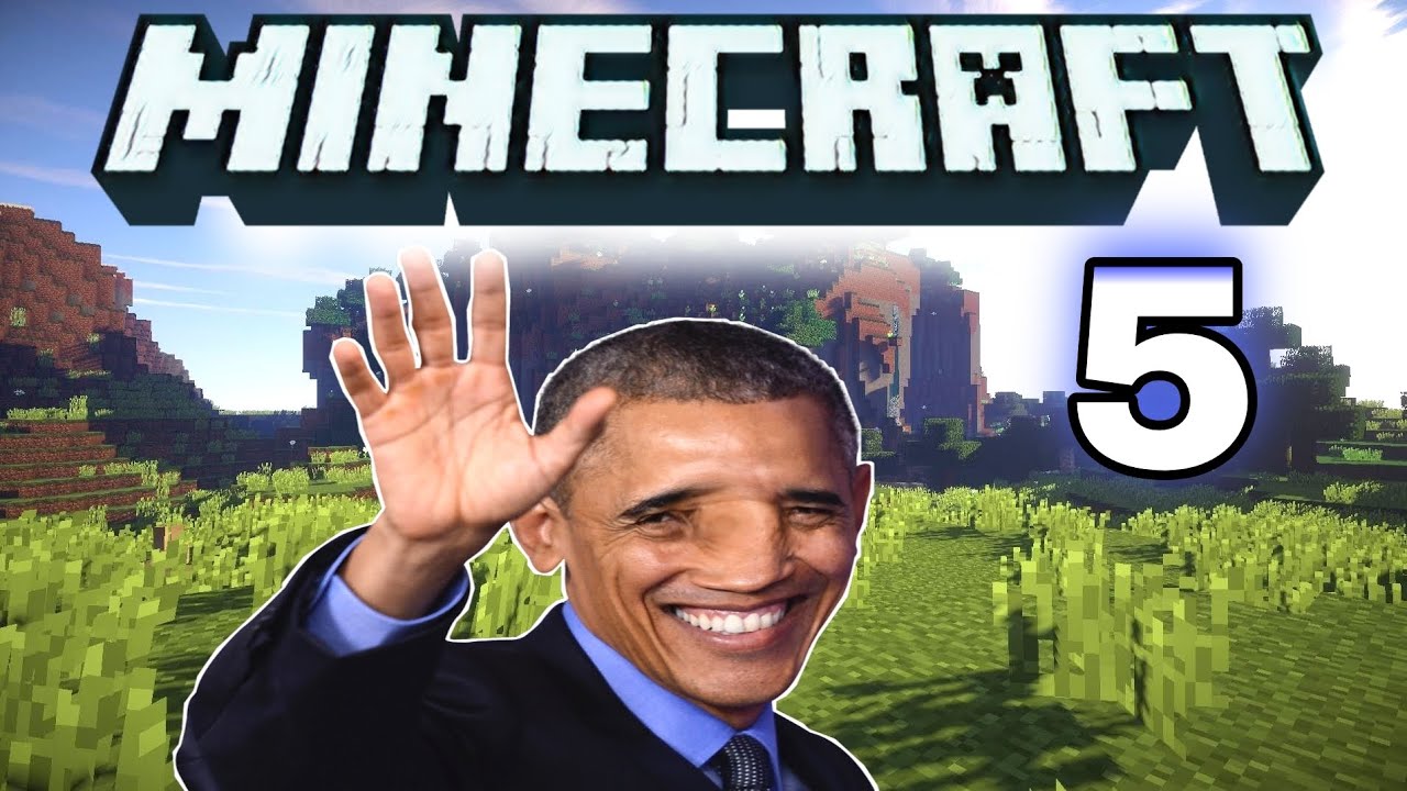 Obama Plays BETA Minecraft 5 - YouTube