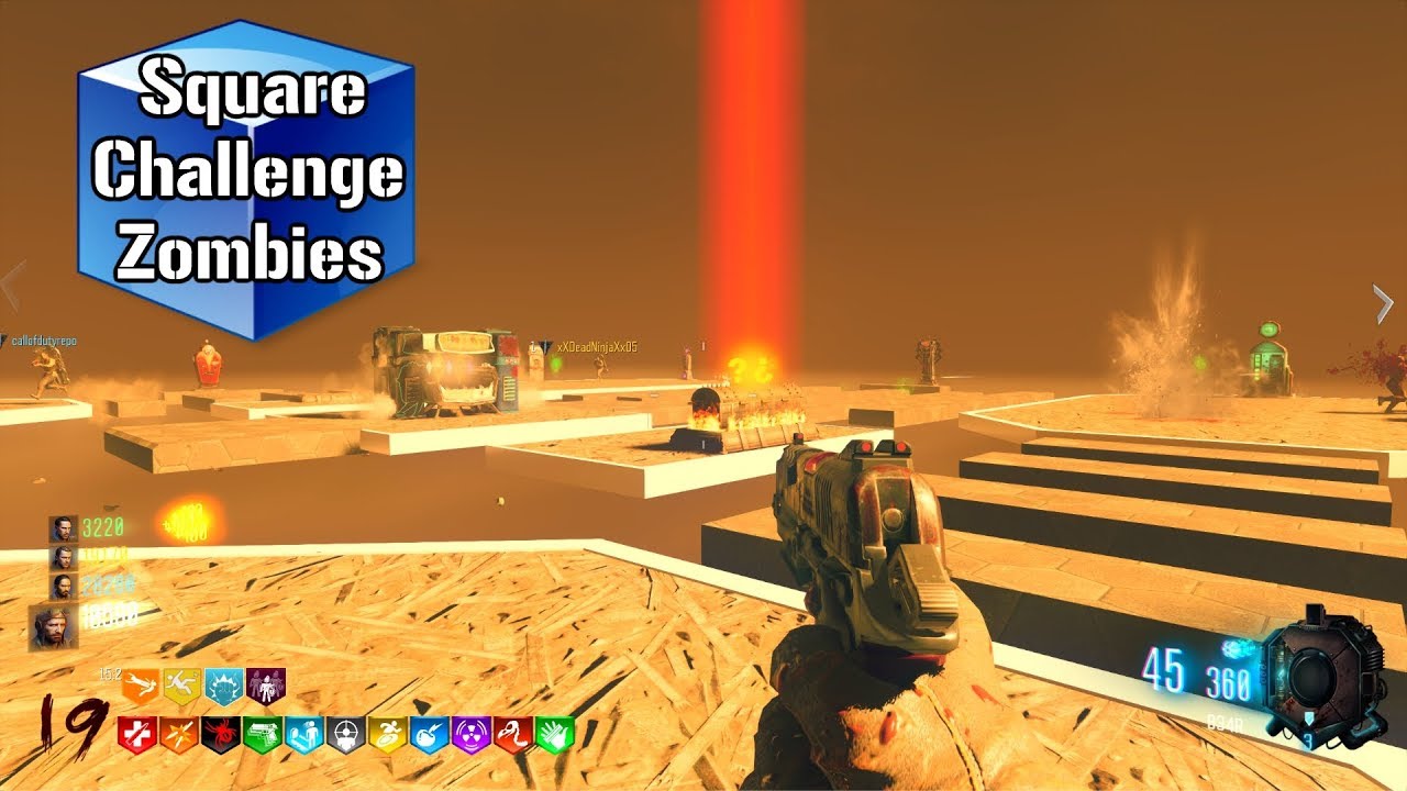Bo3 Custom Zombies Square Challenge Zombies - YouTube